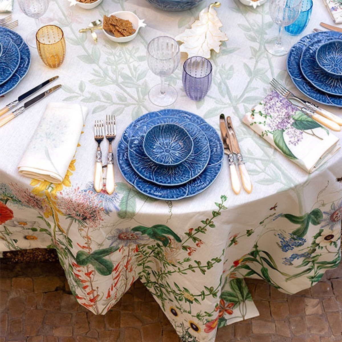 Toalha de Mesa Italiana 2,20x2,20 Spring Linho | Matisse